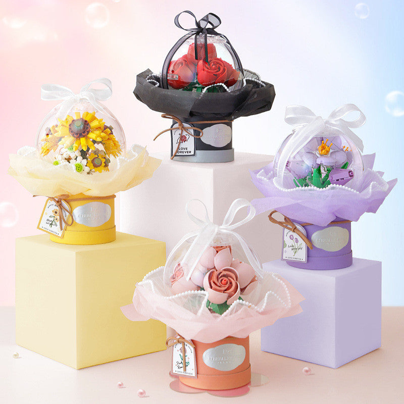 Building Block Bouquet With Light Small Particles Educational Toys ...